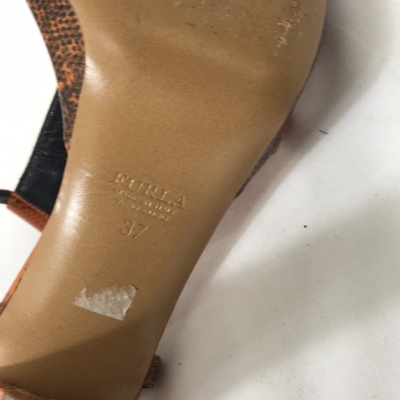 Furla | Shoes | Furla Python Snakeskin Strappy Heels 37 | Poshmark